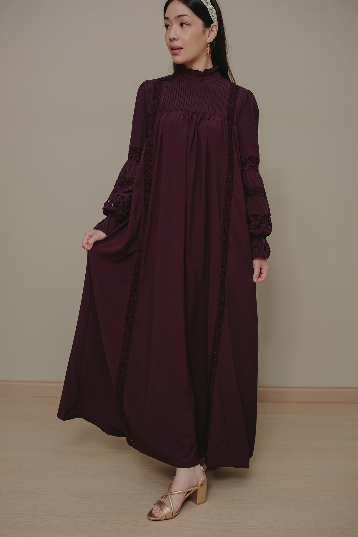 Solange Dress in Deep Purple