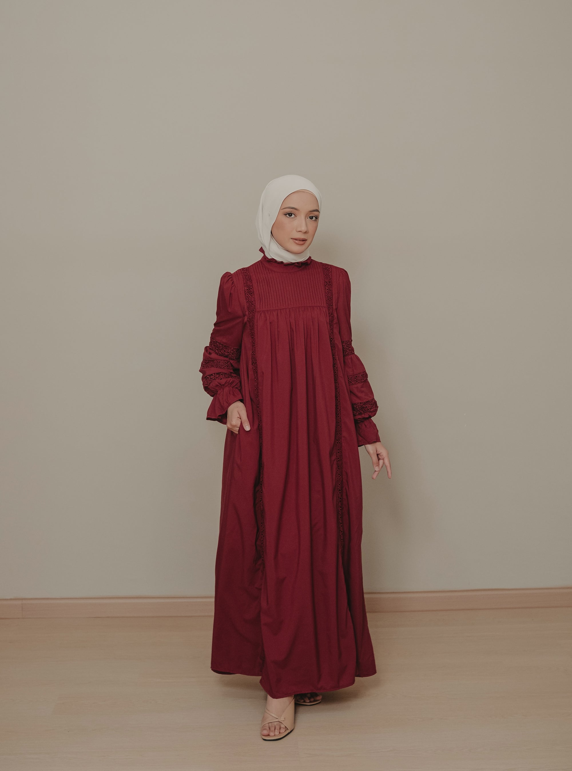 Solange Dress in Burgundy